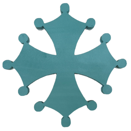 Croix Occitane en mousse florale pour composition funéraire, cérémonie ...